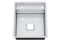 China Handmade Top Mount Stainless Steel Sink , Square Hole Commercial Sink Unit for sale
