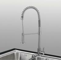 China Single Handle Long Neck Kitchen Sink Faucet SUS 304 Stainless Steel Material for sale