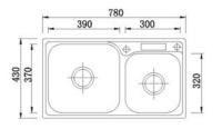 China Rectangular Stainless Steel Double Sink With Drainer Simple Installation for sale