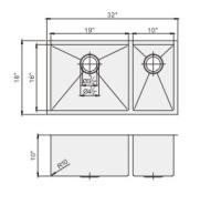 China 1.05mm Thickness Undermount Sink With Tap Hole CUPC Certification for sale