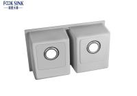 China Rectangular Low Divide Sink Brushed Surface Pair With Various Decorating Styles for sale
