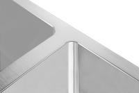 China Rectangular Low Divide Sink Brushed Surface Pair With Various Decorating Styles for sale