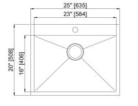 China 25'' Double Bowl Top Mount Stainless Steel Kitchen Sink With Brushed Satin Finish for sale