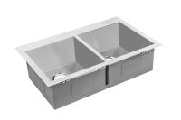 China Hand Made Top Mount Stainless Steel Kitchen Sink Easy Installation / Stainless Steel Laundry Sink for sale