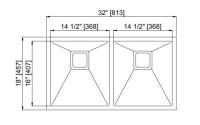 China Durable Undermount Stainless Steel Kitchen Sink With Pretty Square Drain Hole for sale