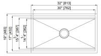 China SS 304 Undermount Stainless Steel Kitchen Sink For Hotel Commercial Right Corner for sale