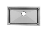 China Square Big Bowl Project Stainless Steel Sink Polished Surface Treatment Without Faucet for sale