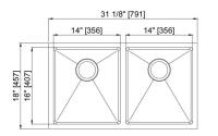 China Anti Rust Stainless SUS3O4 Undermount Double Kitchen Sink Quick Delivery for sale