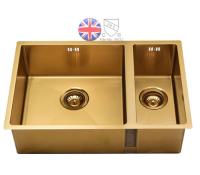 China Nano PVD Gold Undermount Stainless Steel Kitchen Sink Without Faucet for sale