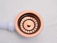 China R10 / R15 PVD Rose Gold Apron Single Stainless Steel Sinks Undermount Installation Type for sale