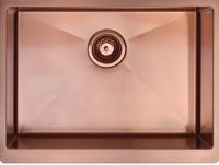 China R10 / R15 PVD Rose Gold Apron Single Stainless Steel Sinks Undermount Installation Type for sale