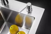 China Round Double Bowl Undermount Sink With Drainboard Sink Brushed Surface Australia Style for sale