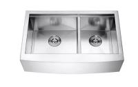 China Practical Space Saving Kitchenware Deep Double Sinks Stainless Steel Polished / Under Mount Kitchen Sink for sale