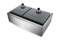 China Practical Space Saving Kitchenware Deep Double Sinks Stainless Steel Polished / Under Mount Kitchen Sink for sale