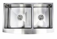 China 36 Inch Apron Stainless Steel Kitchen Sink Curved Front Farm Brushed Surface / Apron Stainless Steel Kitchen Sink for sale