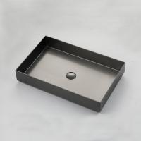 China Fashion Retangular Bathroom Sinks Over Mounted Brushed Surface Treatment for sale