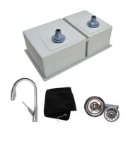 China 32 Inch Stainless Steel Double Bowl Kitchen Sink 32
