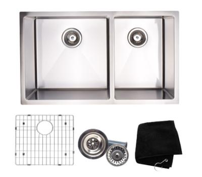 China 32 Inch Stainless Steel Double Bowl Kitchen Sink 32