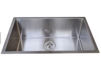 China 32 Inch Above Counter Undermount Stainless Steel Kitchen Sink SUS 304 R15 Corner / Offset Stainless Steel Kitchen Sink for sale