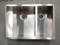 China USA Undermount Stainless Steel Kitchen Sink /  2 Bowl One Piece Kitchen Sink for sale