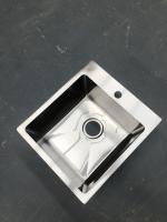 China Small Single Bowl Top Mount Stainless Steel Kitchen Sink Easy Installation Fixing Rails for sale