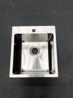China Small Single Bowl Top Mount Stainless Steel Kitchen Sink Easy Installation Fixing Rails for sale