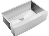 China Satin Undermount Stainless Steel Kitchen Sink / Front Kitchen Sink Apron Front R10 1 Bowl for sale