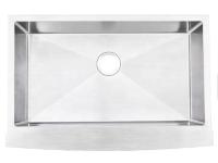 China Satin Undermount Stainless Steel Kitchen Sink / Front Kitchen Sink Apron Front R10 1 Bowl for sale