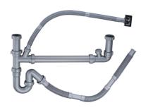 China SS 304/201 PP Kitchen Sink Accessories Water Strainer Siphon Flush Drain Plumbing Fittings for sale