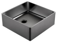 China Black Square Bowl SS304 Bathroom Kitchen Sink PVD Nano Coating for sale