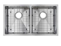 China Undermount Double Bowl Brushed Stainless Steel Kitchen Sink for sale