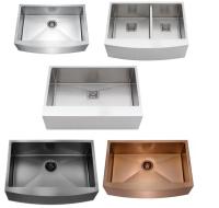 China Rose Gold Apron Stainless Steel Farmhouse Sink Without Faucet for sale