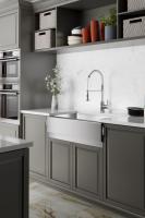 China Polished Surface Apron Stainless Steel Kitchen Sink Undermount Installation for sale