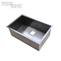 China Scratch Resistent PVD Stainless Steel Sink Double Square Drain Matt Black for sale