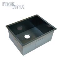 China PVD Black Single Kitchen Sink Above Counter Or Udermount Vegetable Washing Basin for sale