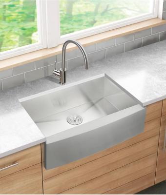 China Rectangular Apron Stainless Steel Kitchen Sink With Large Capacity for sale