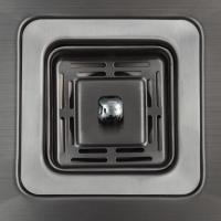 China Sandblasted Brushed Black SS Kitchen Workstain Sink PVD Ledge With Cutting Board for sale