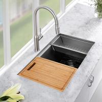 China Integrated Flush In Kitchen Workstation Sink With Fittings for sale