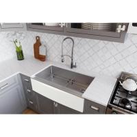 China Nano PVD 33 Inch Apron Stainless Steel Kitchen Sink 1 Bowl for sale