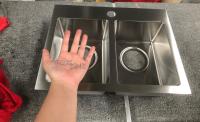 China Polished SS316 Single Bowl Kitchen Sink Hospital Top  Mounted Installed for sale