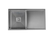 China Polished Undermount Kitchen Sink With Drainboard Square Hole for sale