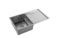 China Polished Undermount Kitchen Sink With Drainboard Square Hole for sale