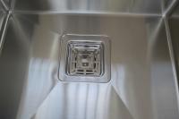 China Polished Undermount Kitchen Sink With Drainboard Square Hole for sale