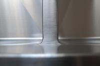 China Handmade Front Apron Stainless Steel Kitchen Sink Two Holes for sale