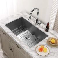 China 32'' X 19''  16 Gauge Undermount Stainless Steel Kitchen Sink With Accessories for sale