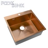 China Rose Gold SUS304 PVD Stainless Steel Sink 457mm*381*254mm for sale