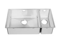 China Handmade 18% Chrome Stainless Steel Kitchen Sink Two Bowl for sale