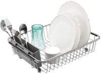 China 304 Stainless Steel Kitchen Sink Accessories Pull Out Dish Drying Basket Shelf for sale