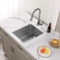 China 17'' X 19'' Undermount Stainless Steel Kitchen Sink Bar Or Prep Square Shape for sale