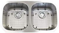China Satin Kitchen Sink Accessories With Draining Hole Bottom Grid Protector Drying Rack 2pcs Set for sale